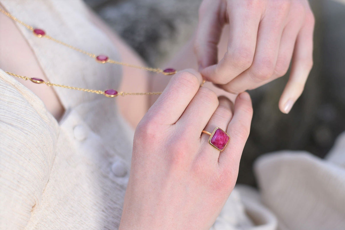 Ruby Quartz Gemstone Jewellery - Milina London – tagged "Gemstone Rings"
